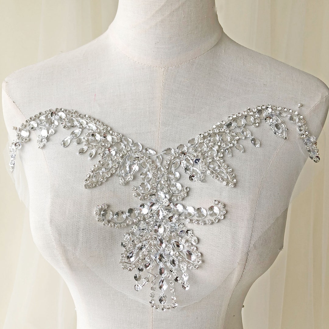 Beaded Collar Applique Off-shoulder Neckline Wedding Dress Neckline ...