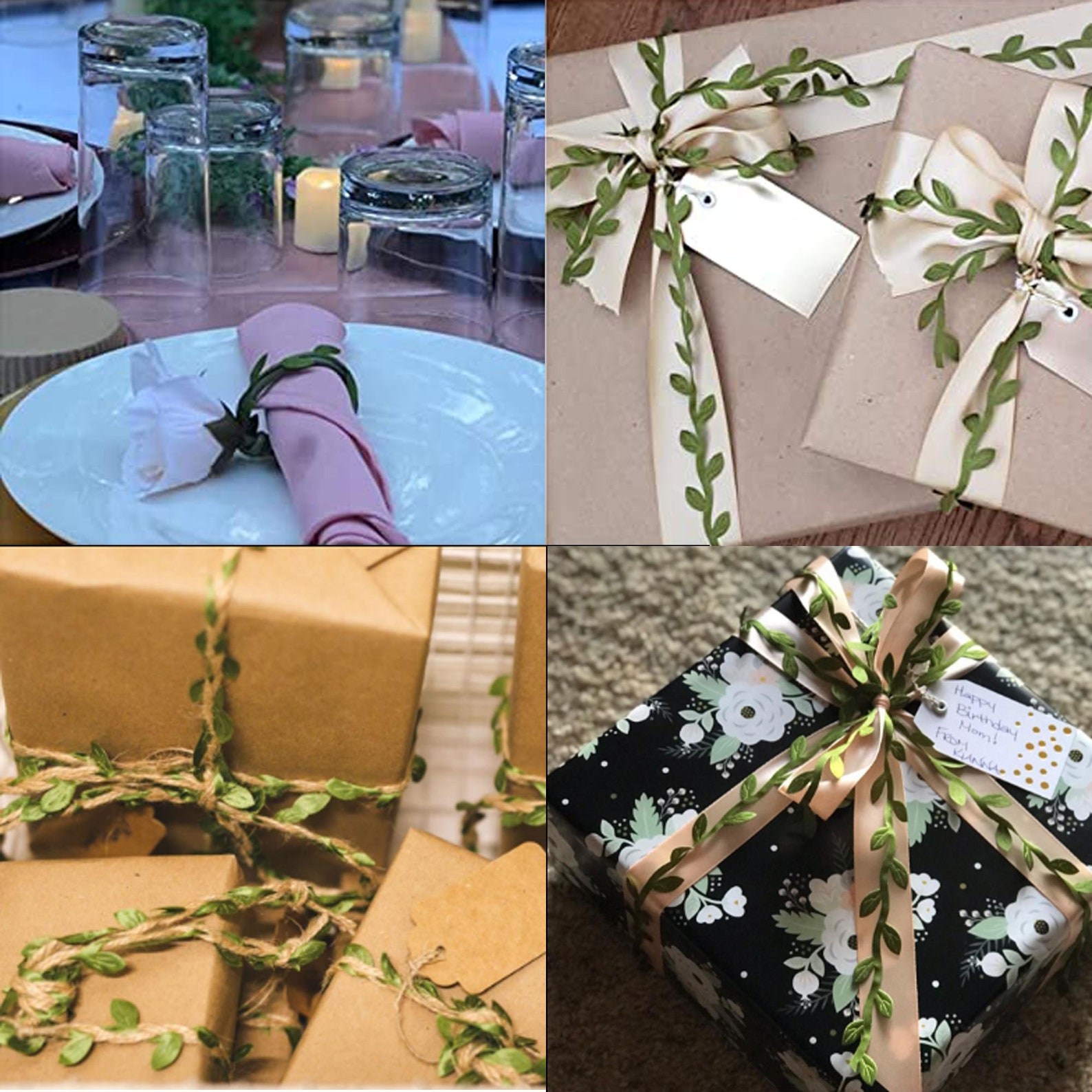 Olive Leaf Ribbon Green Leaf Artificial Vines String Trim Wild - Etsy