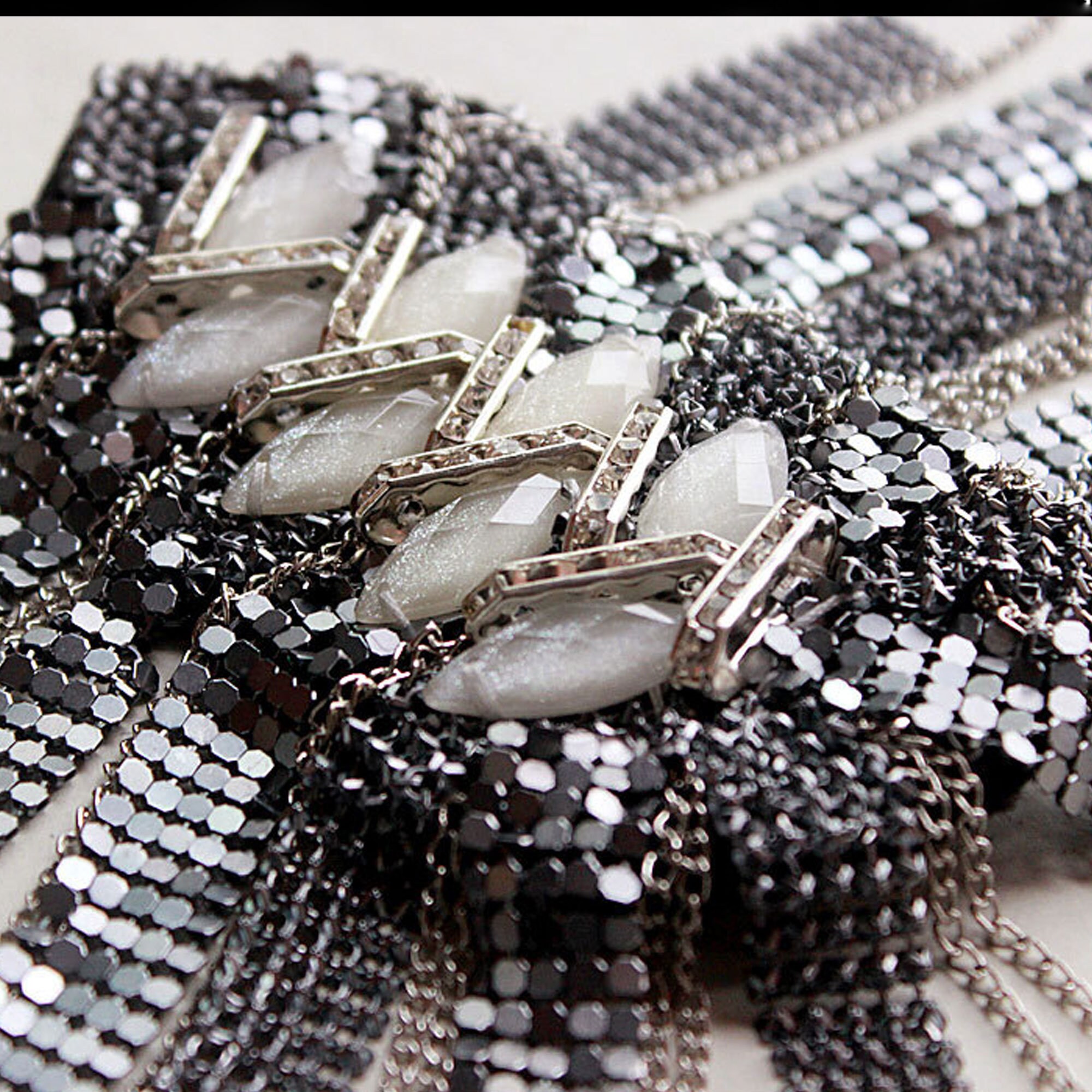 1 Pair Rhinestone Shoulder Board Beaded Shoulder Tassel Epaulettes for ...