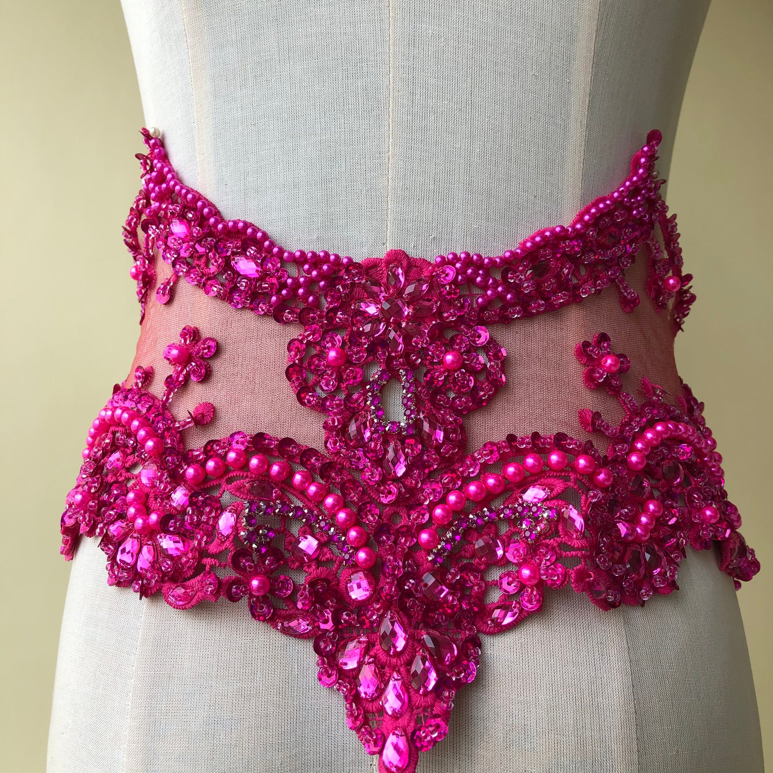 Beaded Neckline Rhinestone Shoulder Applique Patch Costumes - Etsy