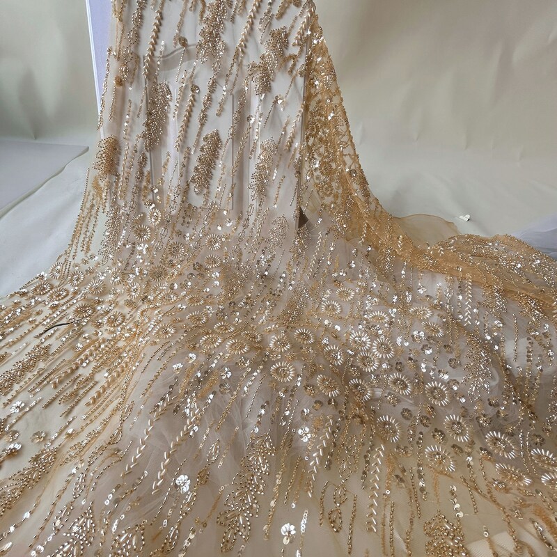 Beaded Lace Fabric - Etsy