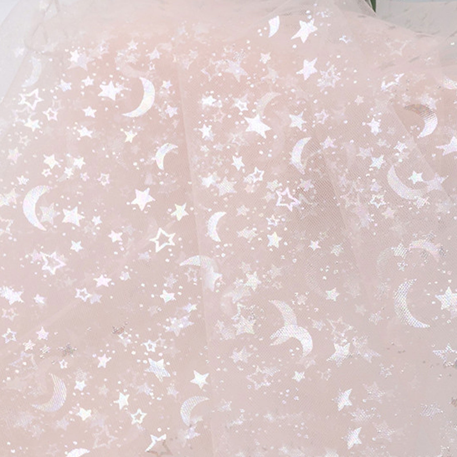 Colorful Star Moon Lace Fabric By the yard Party Costumes | Etsy