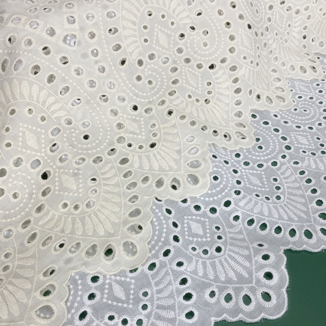 Vintage Eyelet Cotton Fabric Floral Cotton Fabric Sheet Cloth for ...