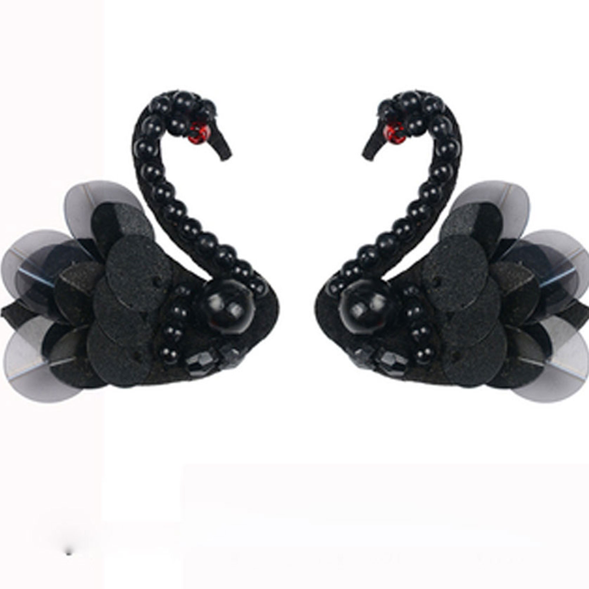 Couples Swan Applique Mirror Pair Beaded Birds Patch for DIY Craft ...