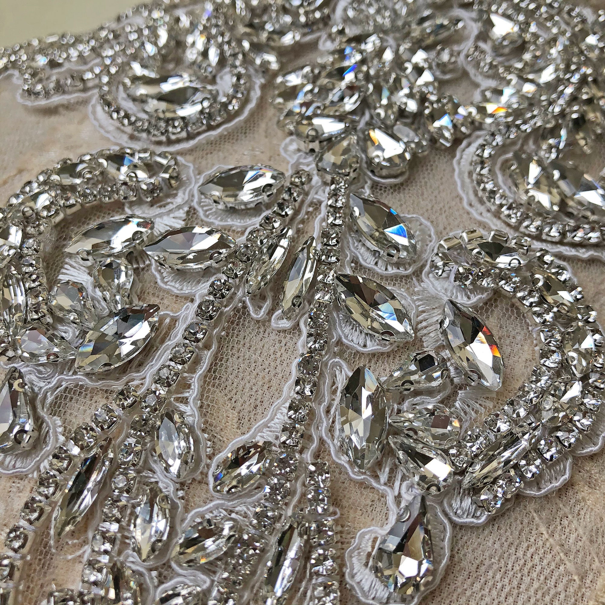 Sparkling Rhinestone Applique Bling Embellished Clear Crystal | Etsy
