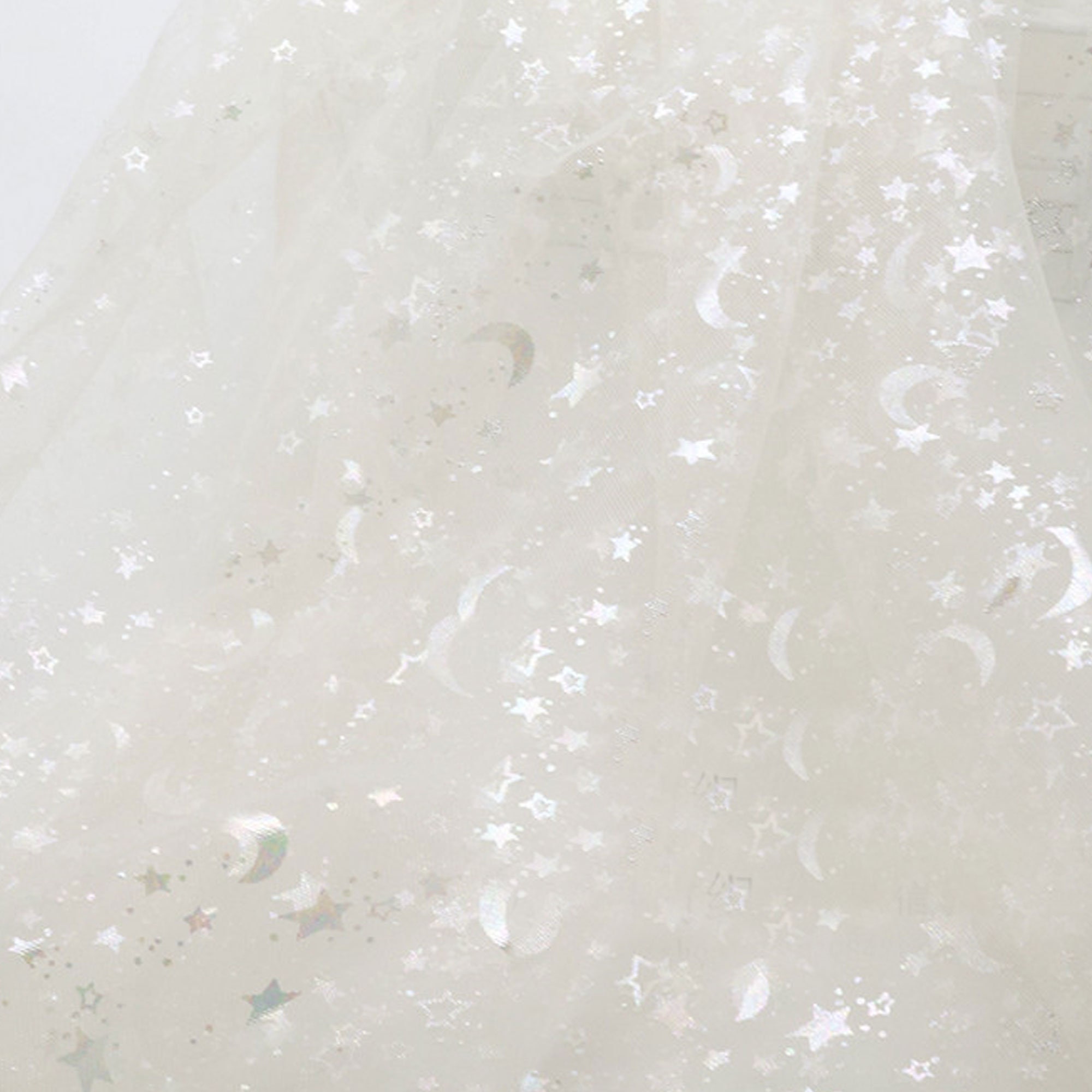 Colorful Star Moon Lace Fabric By the yard Party Costumes | Etsy