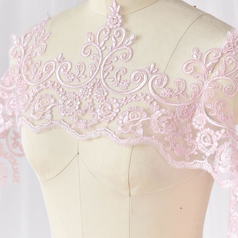 Corded Embroidery Lace Trim by the Yard Delicate Floral Lace - Etsy