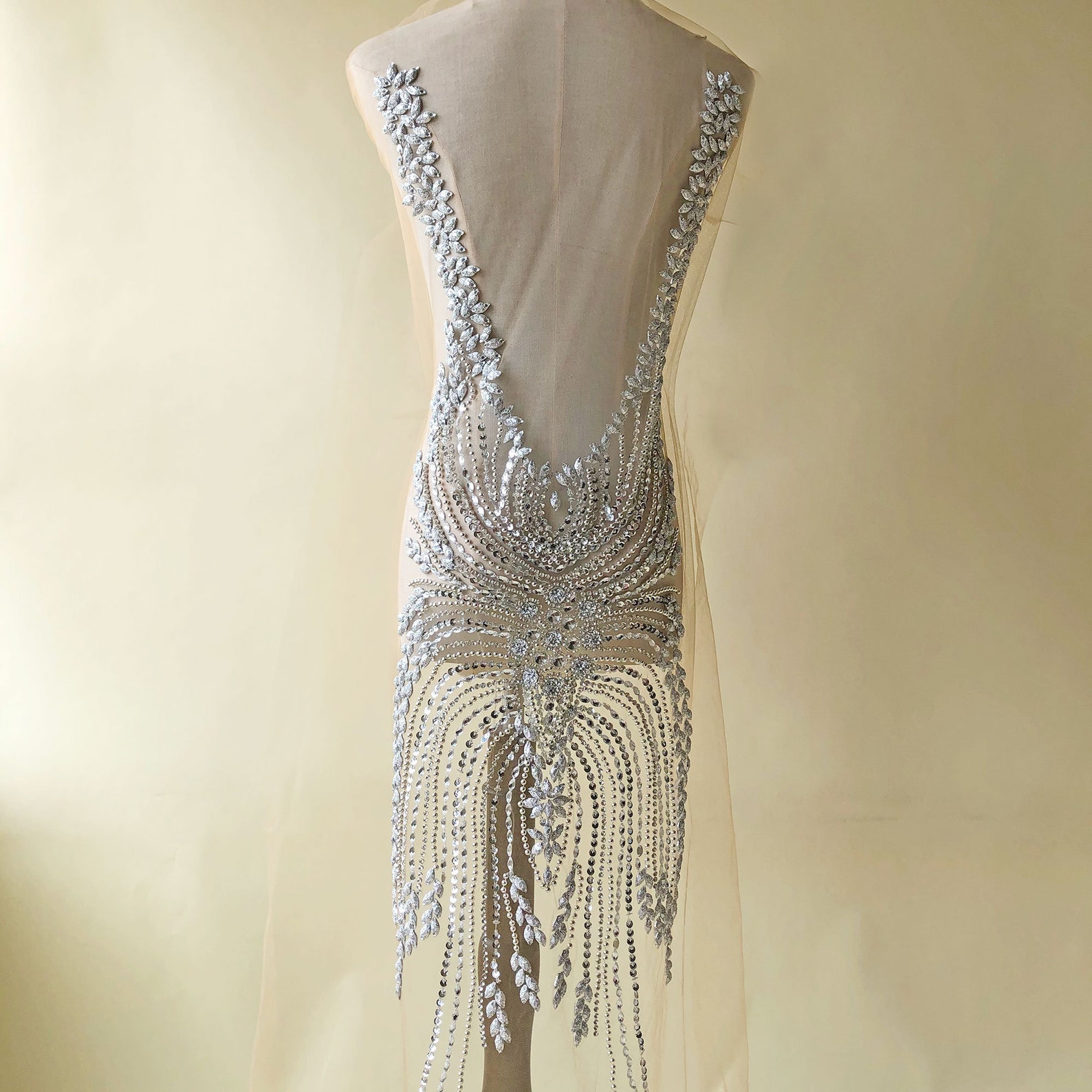 Full Length Body Rhinestone Bodice Front and Back Heavily Beaded ...