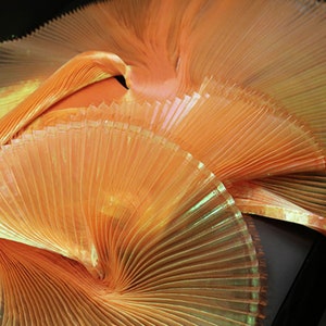 Shiny Ruffle Pleated Fabric Stiff Texture Fabric for Performance ...