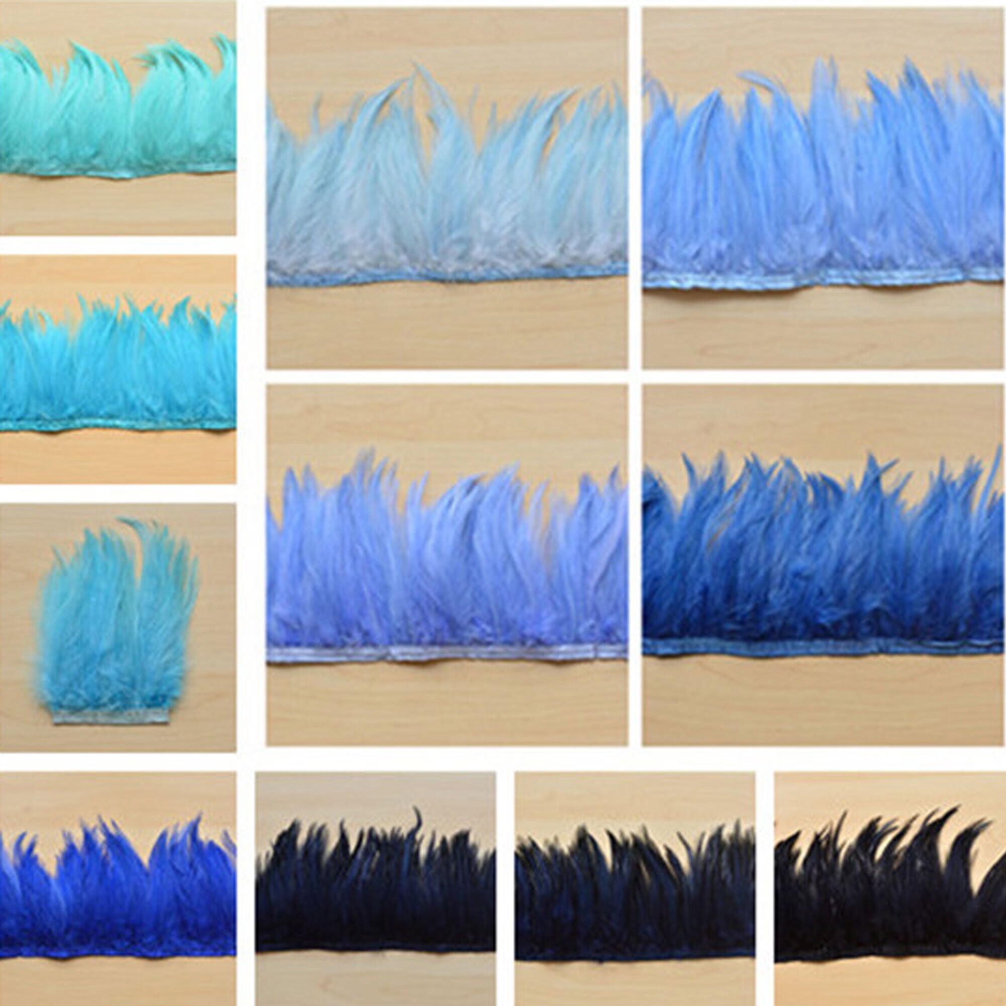 Rooster Feather Fringe Trim by 1 Meter Fur Tassel Feather Satin Ribbon ...