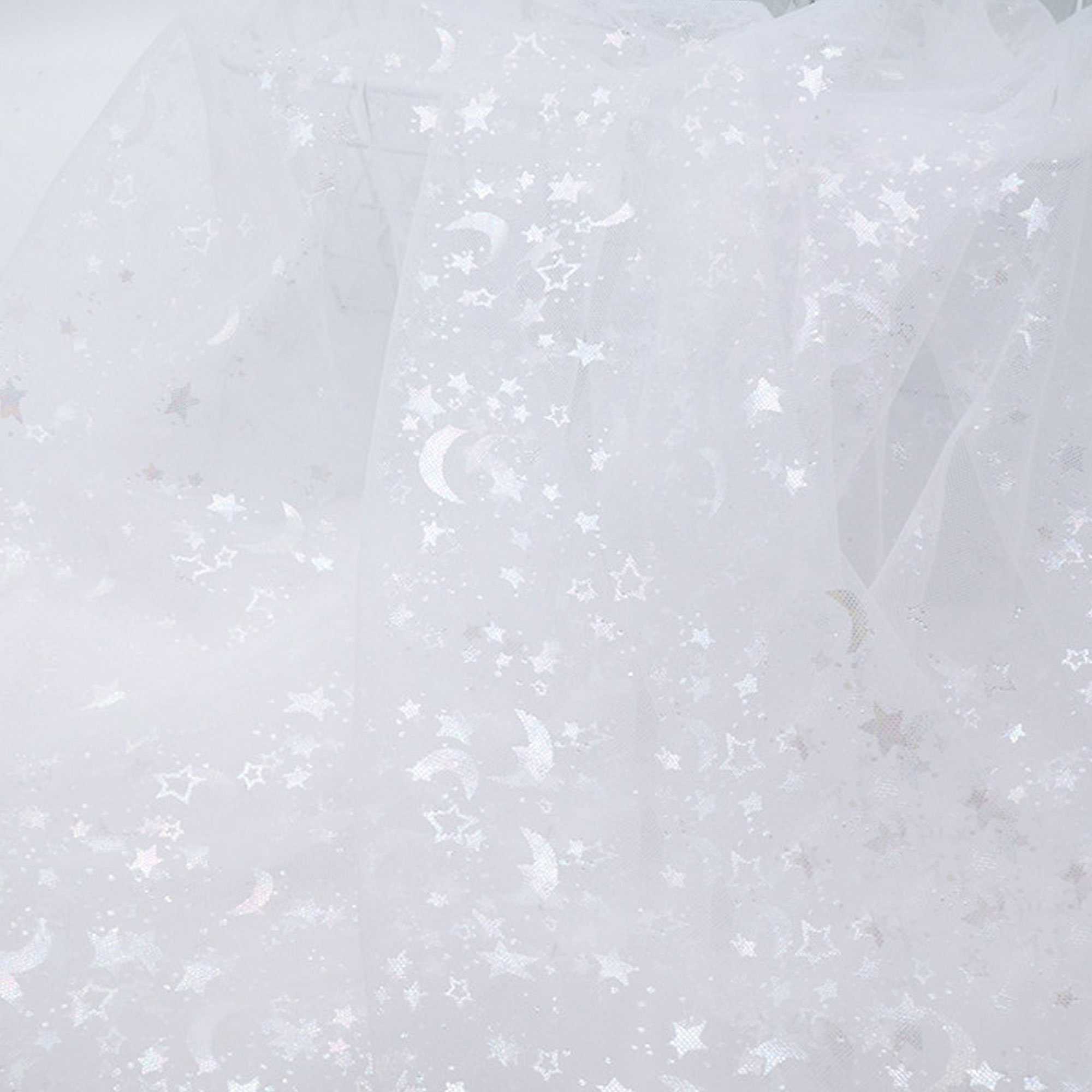 Colorful Star Moon Lace Fabric By the yard Party Costumes | Etsy