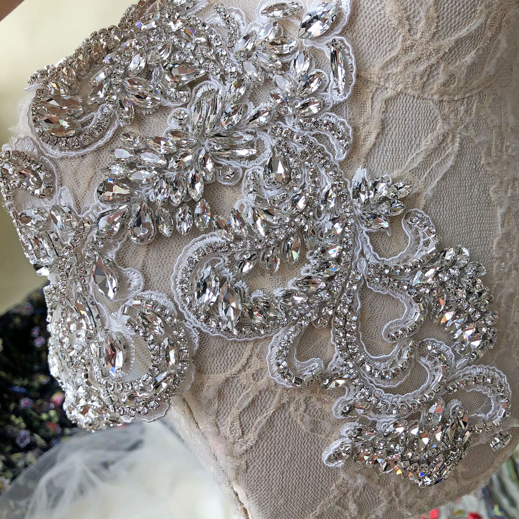 Sparkling Rhinestone Applique Bling Embellished Clear Crystal | Etsy