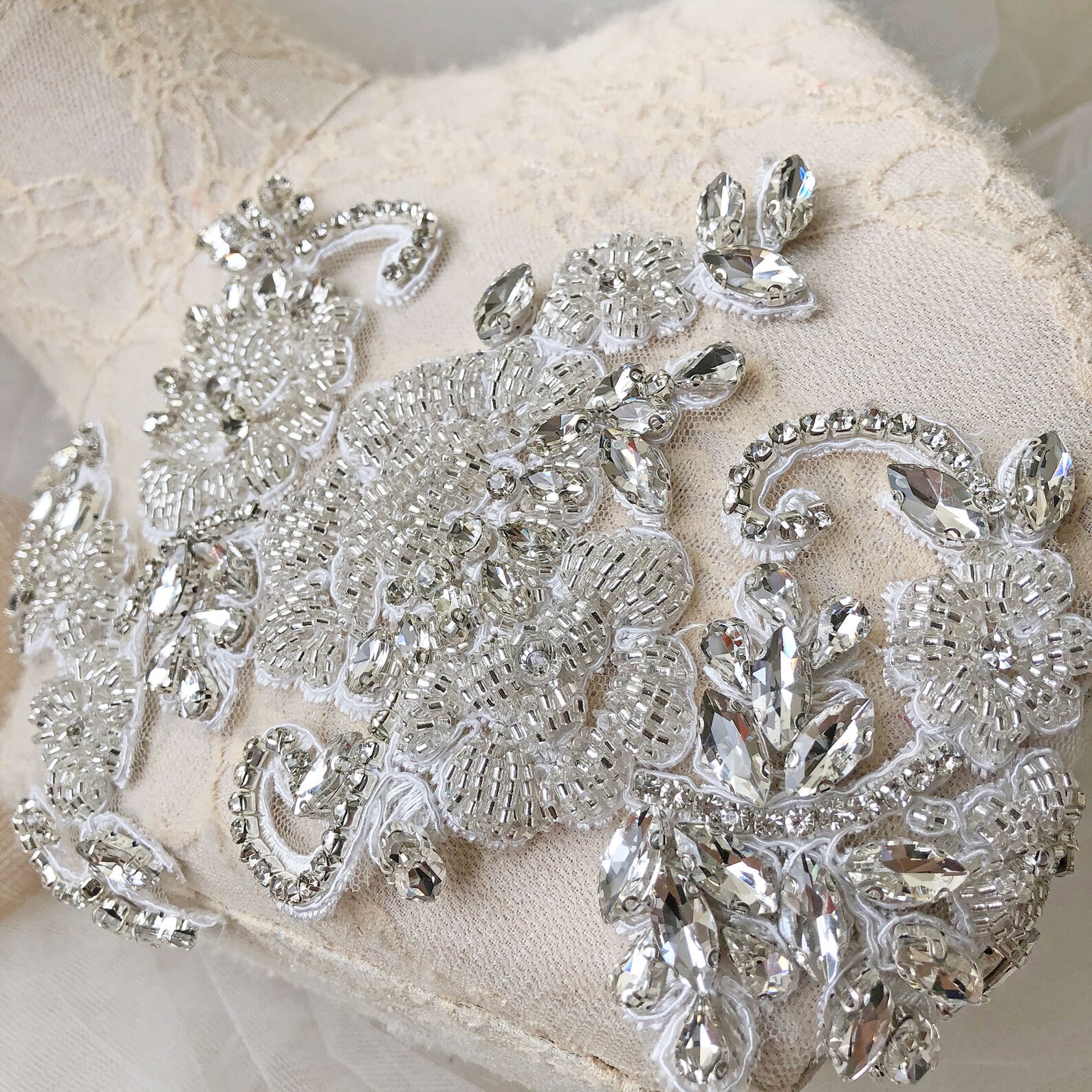 Bling Rhinestone Applique Crystal Beaded Embroidery Patch | Etsy