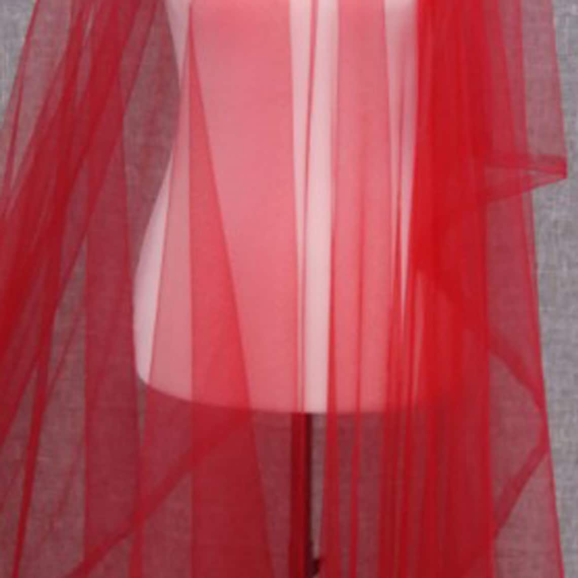 Red Lace Fabric Tulle by the Yard for Prom Dress Capesparty - Etsy