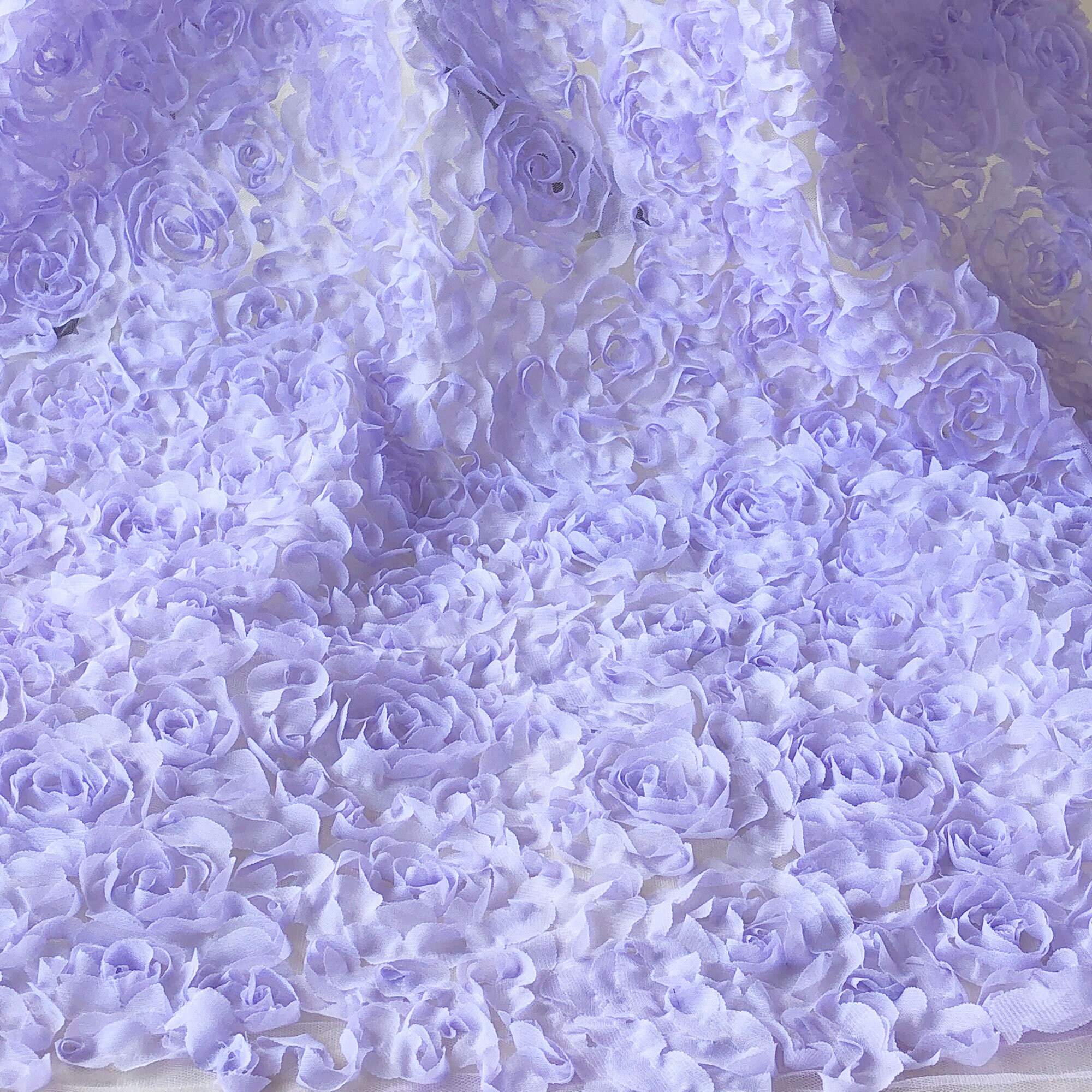 Lilac 3d Rose Lace Mesh Fabric by Yard Rostte Lace Fabric Dress Train ...