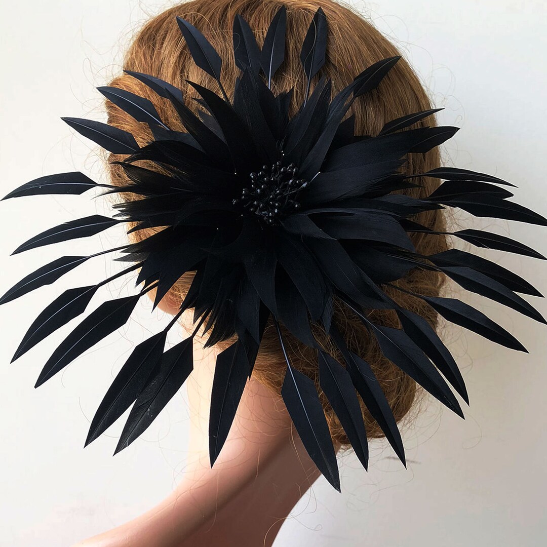 Dual Colors Derby Hat's Feathers for Cocktail Gatsby Wedding Colour ...