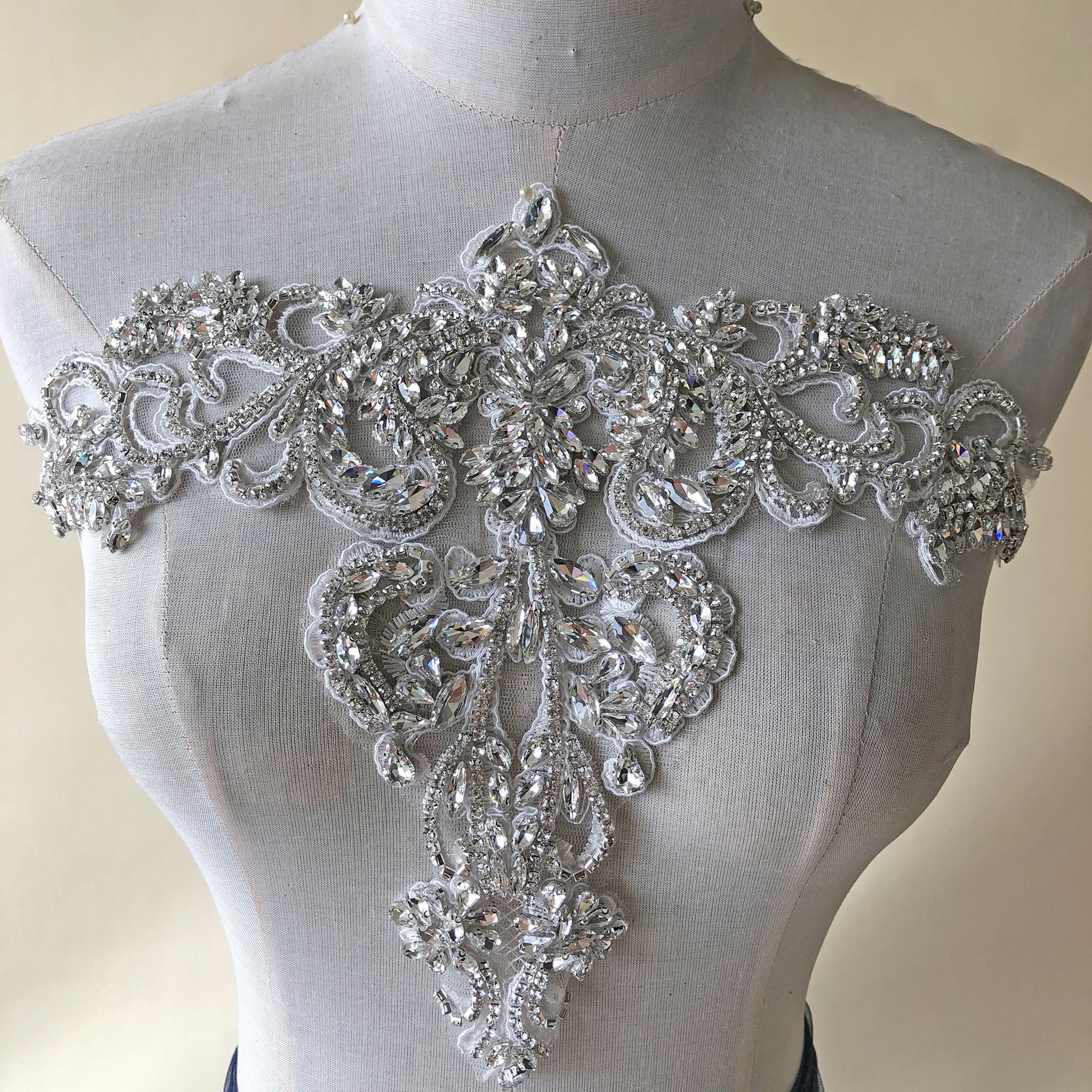 Sparkling Rhinestone Applique Bling Embellished Clear Crystal | Etsy