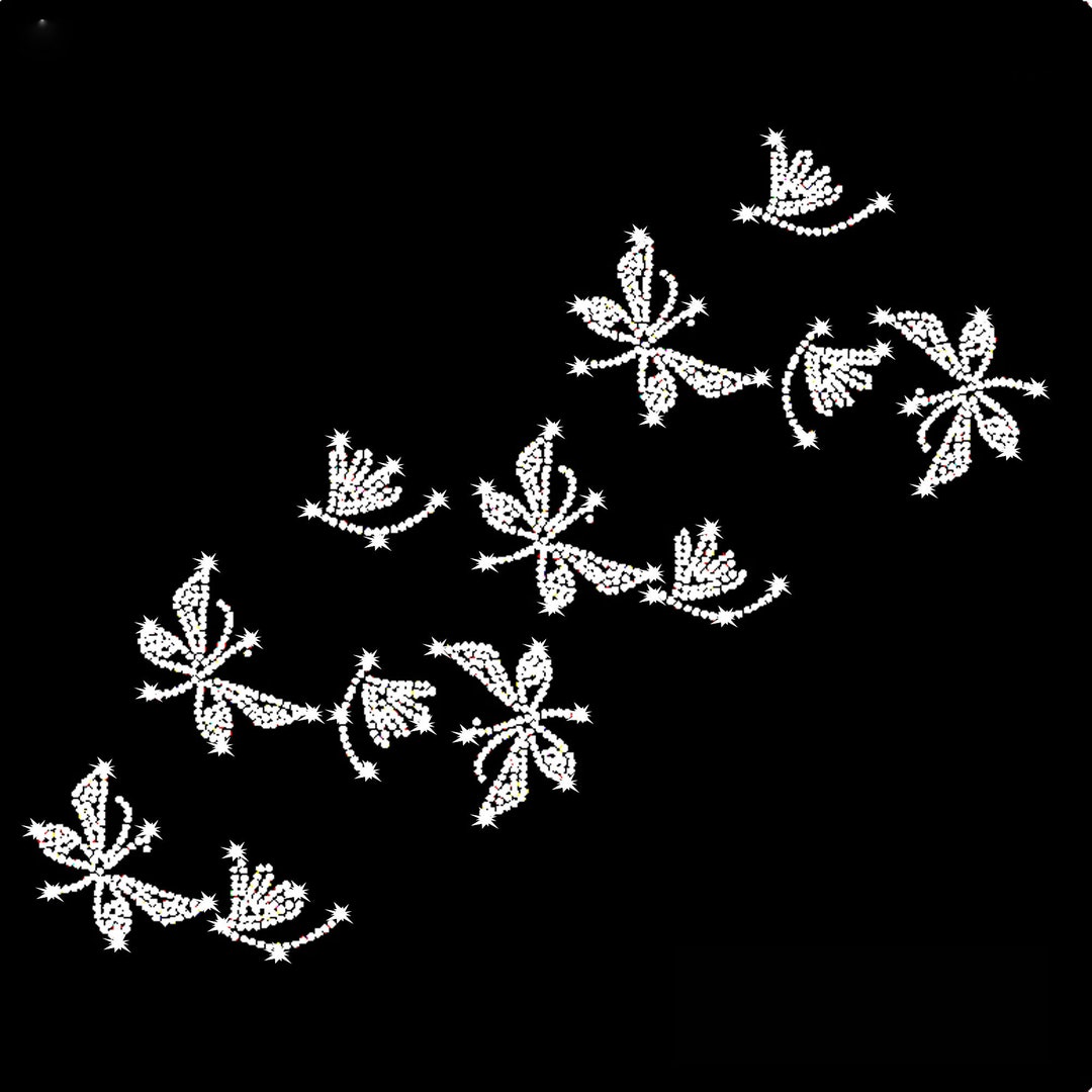 Bling Butterfly Rhinestone Iron on Transfer Heat Transfer on Design ...