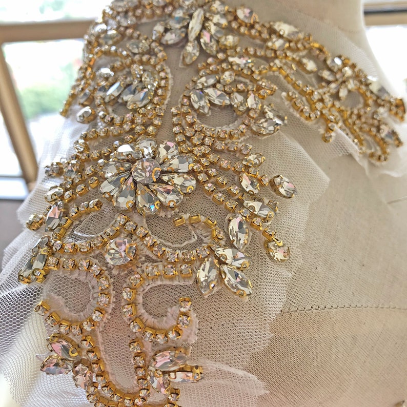 Sparkle Rhinestone Applique Crystal Shoulder Decoration - Etsy
