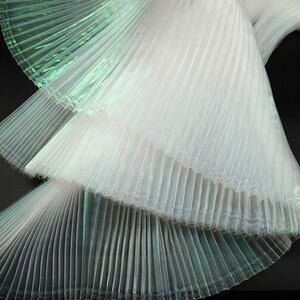 Shiny Ruffle Pleated Fabric Stiff Texture Fabric for Performance ...