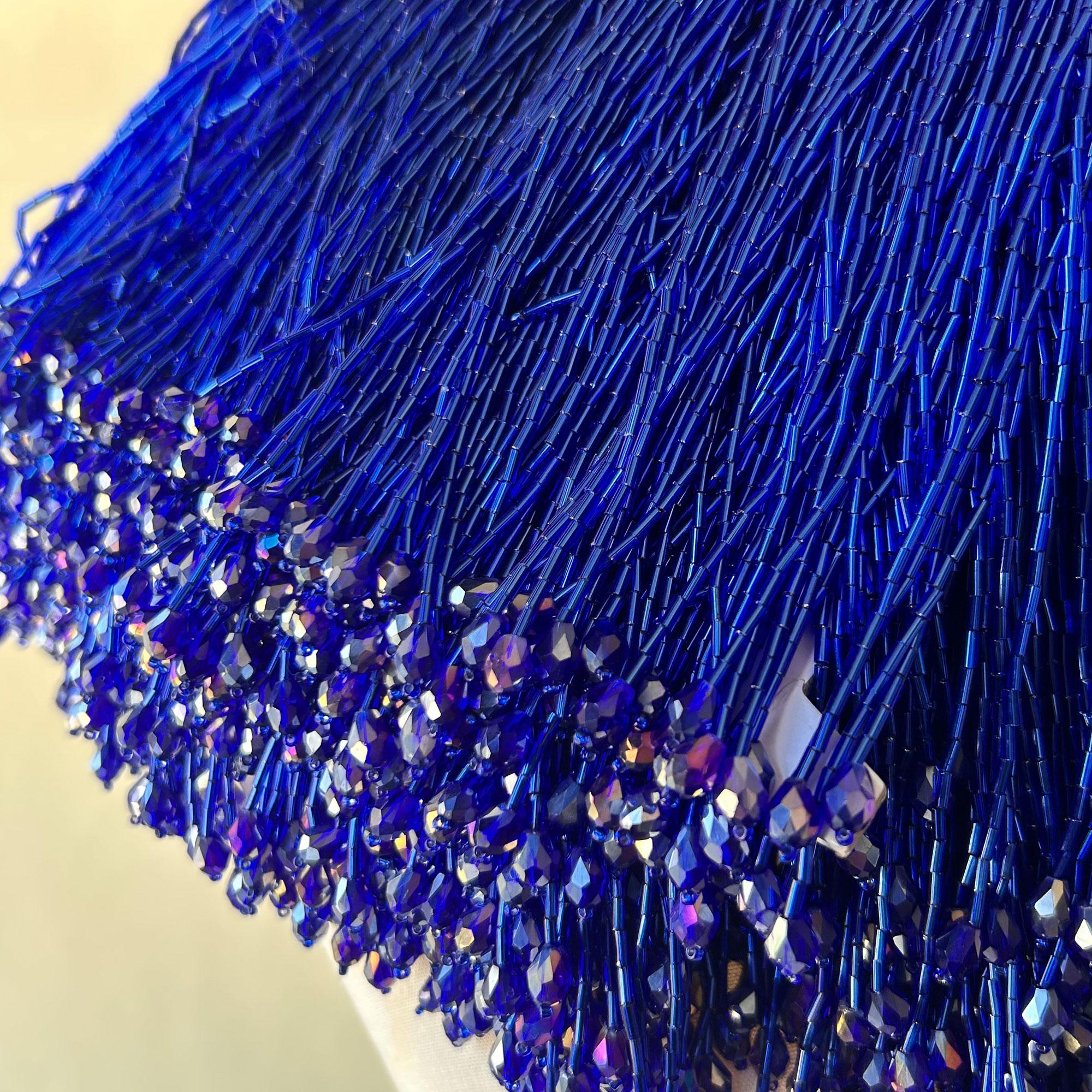 Green Beaded Fringe Trim Heavy Tassel Drips Beads Trimming for Carnival ...