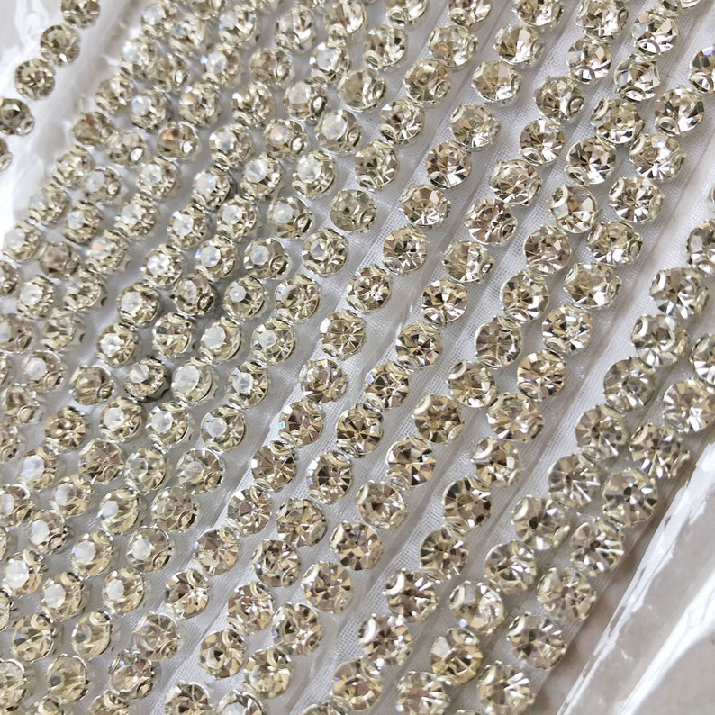 Sliver Rhinestone Trim Slim Crystal Shoulder Strap Rhinestone - Etsy