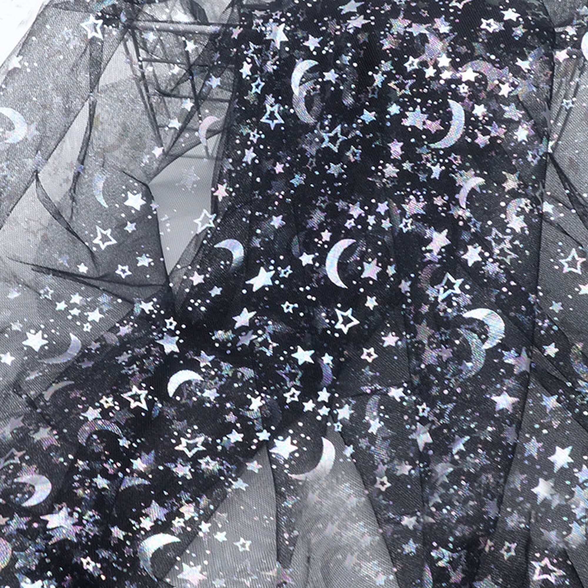 Colorful Star Moon Lace Fabric By the yard Party Costumes | Etsy