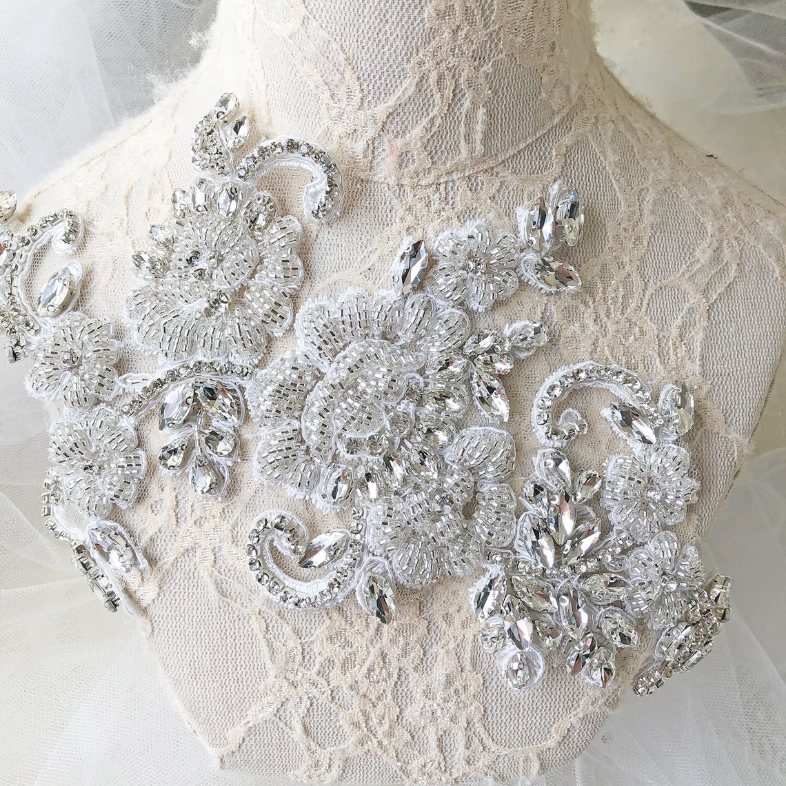 Bling Rhinestone Applique Crystal Beaded Embroidery Patch | Etsy