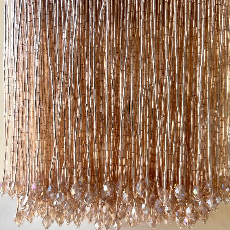 Green Beaded Fringe Trim Heavy Tassel Drips Beads Trimming for Carnival ...