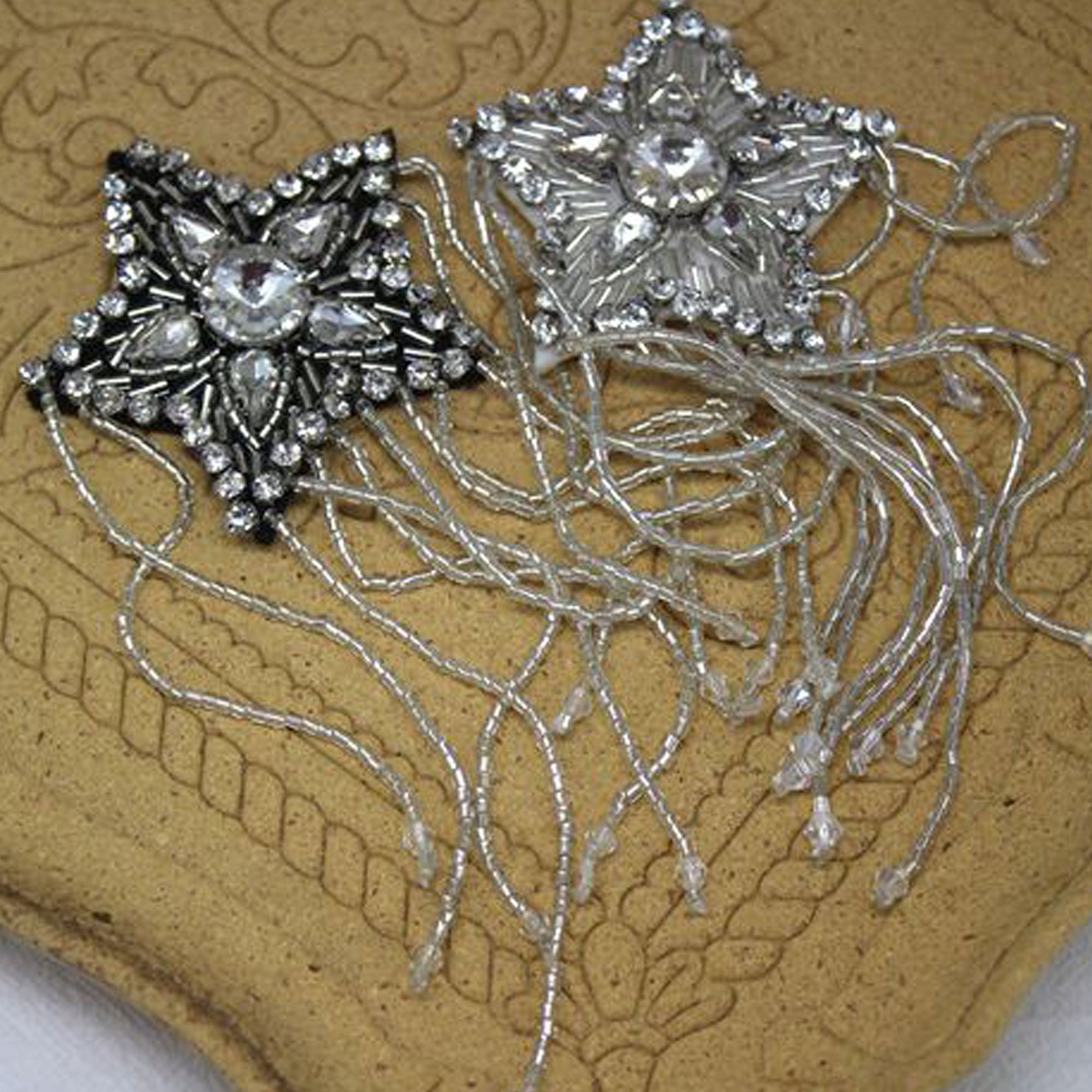 Star Epaulette Applique Shooting Star Shoulder Patch Beading - Etsy