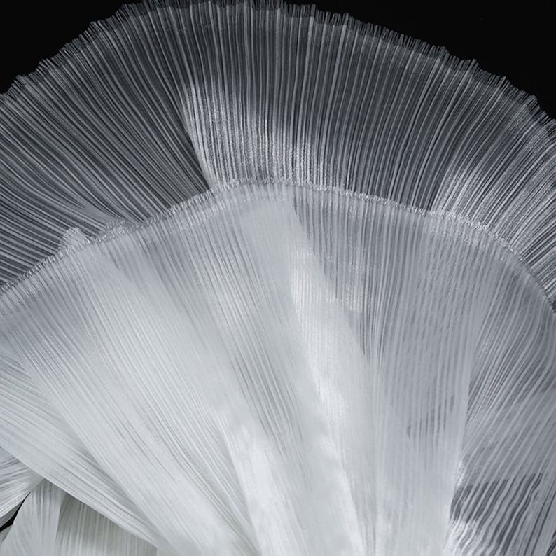 Ruffle Fabric Stiff Pleated Fabric Texture Organza Fabric for - Etsy