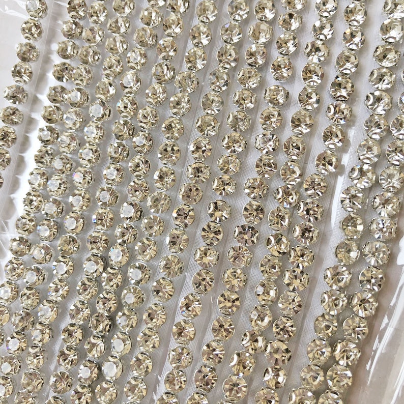 Sliver Rhinestone Trim Slim Crystal Shoulder Strap Rhinestone - Etsy