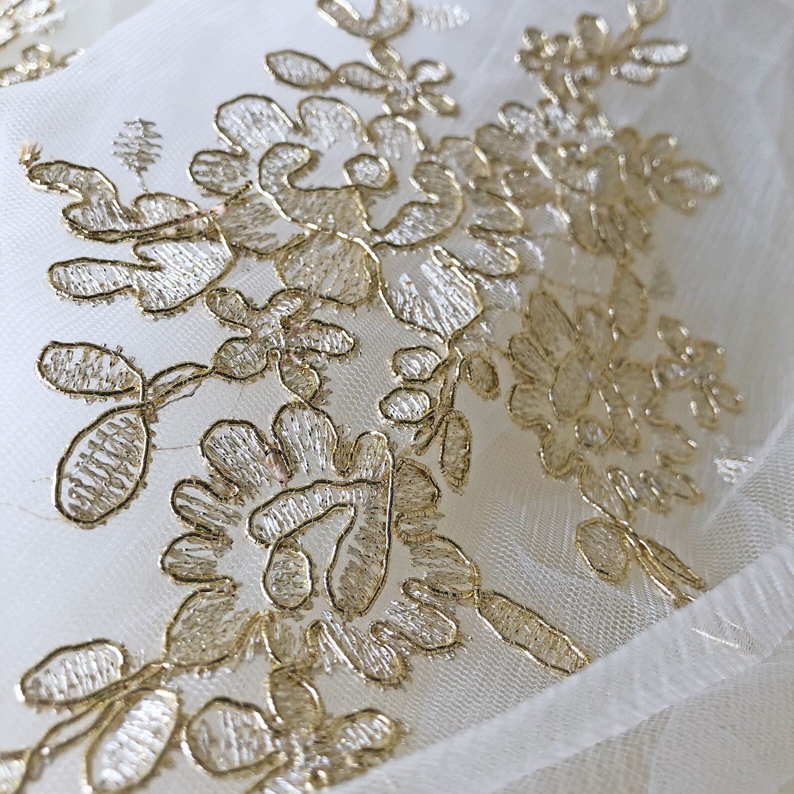 Golden Costumes Lace by the Yard Corded Embroidery Gold Flower - Etsy