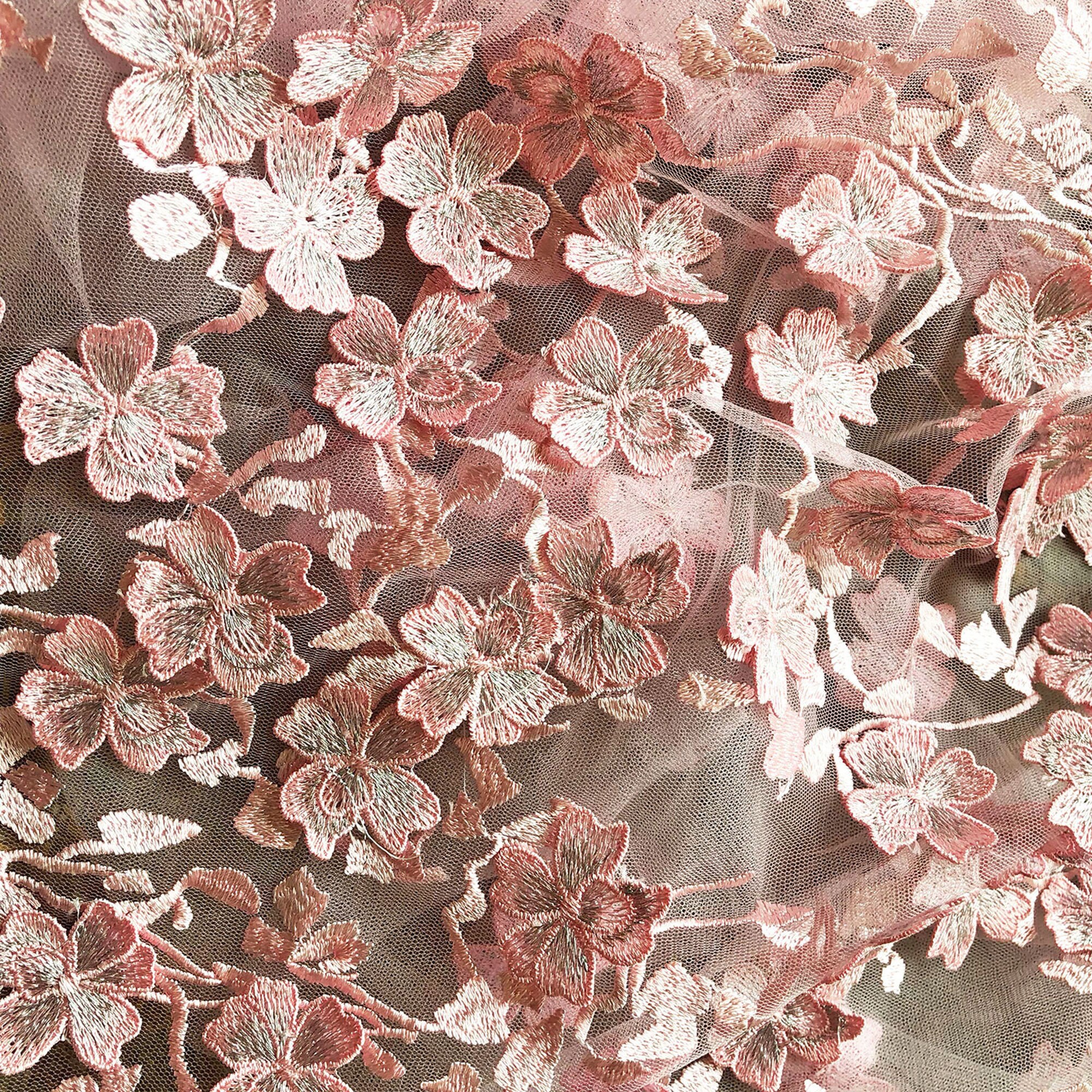 Delicate Maxi Dress Flower Lace Fabric by the Yard Embroider - Etsy