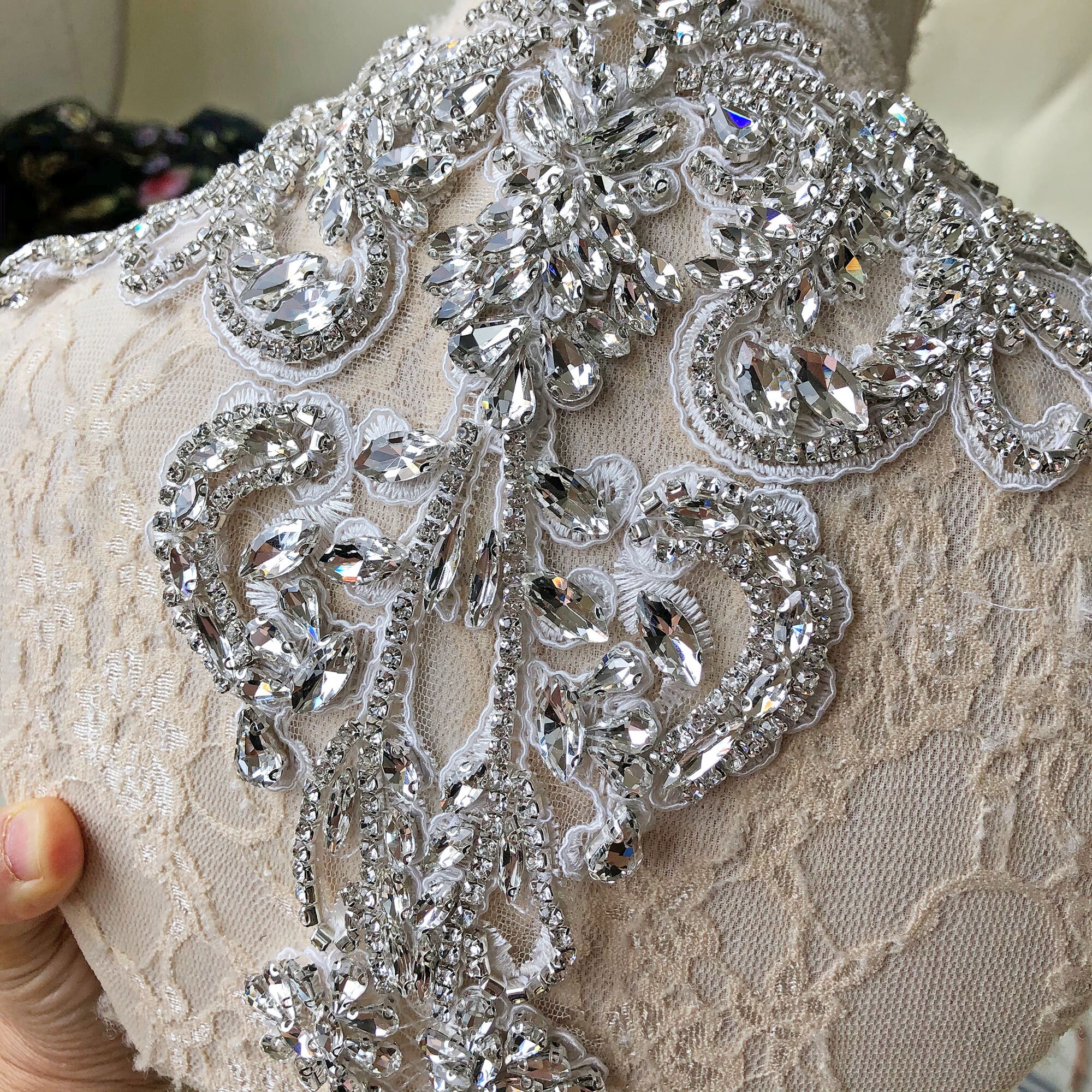 Sparkling Rhinestone Applique Bling Embellished Clear Crystal | Etsy