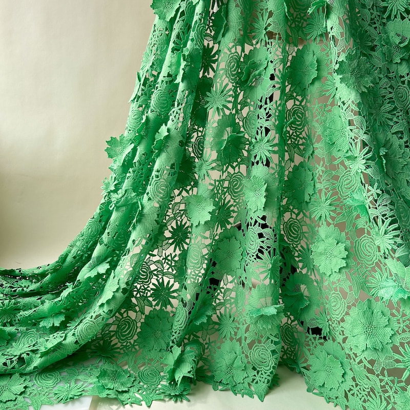 Green Lace Fabric - Etsy