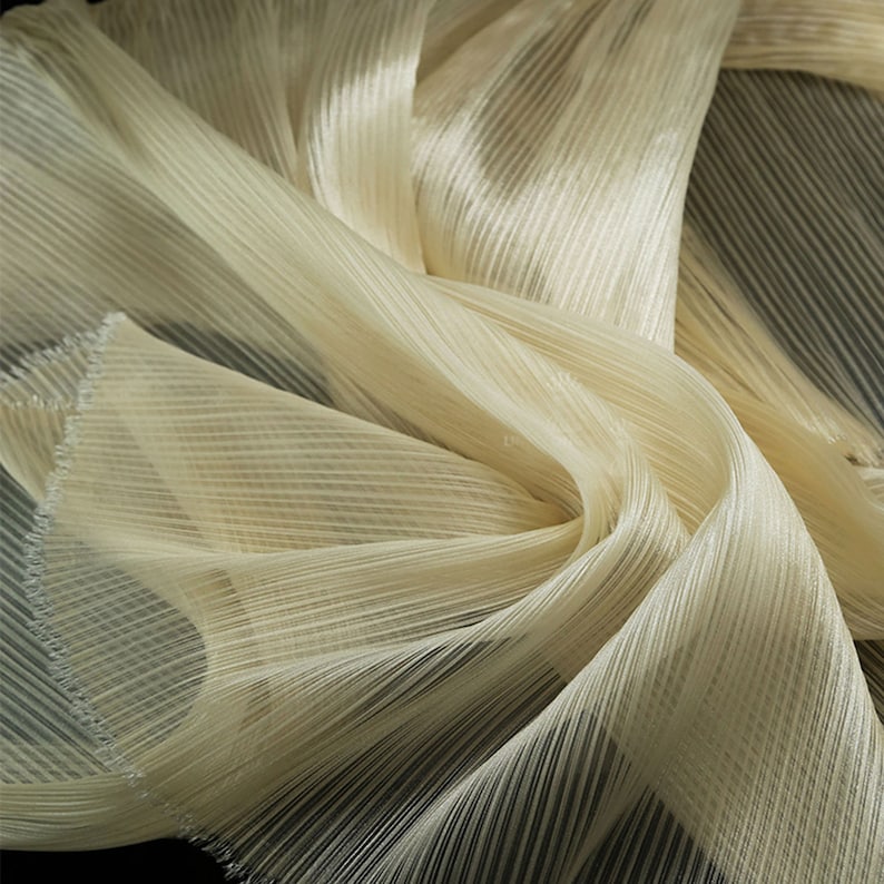 Ruffle Fabric Stiff Pleated Fabric Texture Organza Fabric for - Etsy