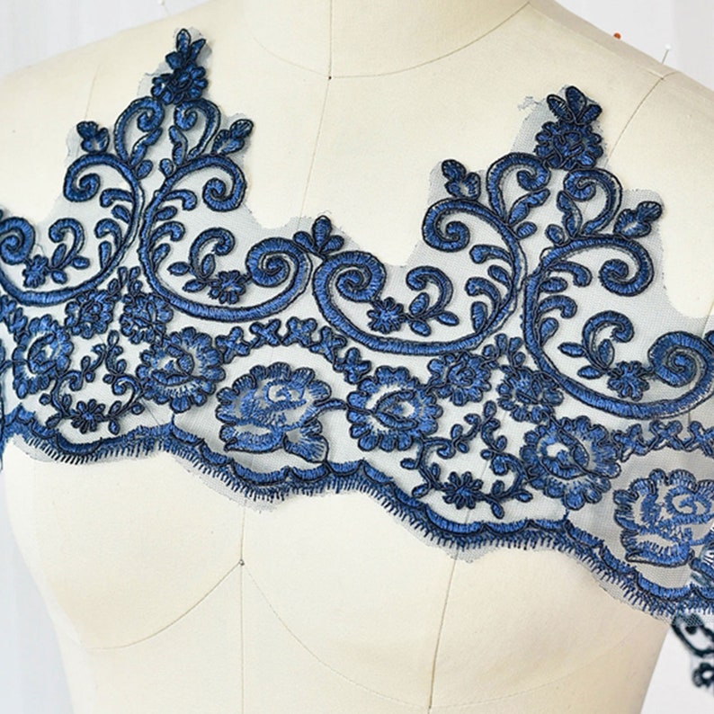 Corded Embroidery Lace Trim by the Yard Delicate Floral Lace - Etsy