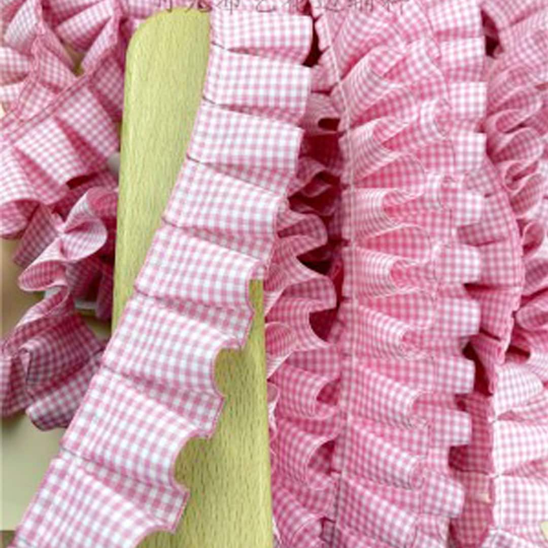 Pleated Fabric Edge by Yard Grid Pattern Ruffled Trim Crafting Lace for ...