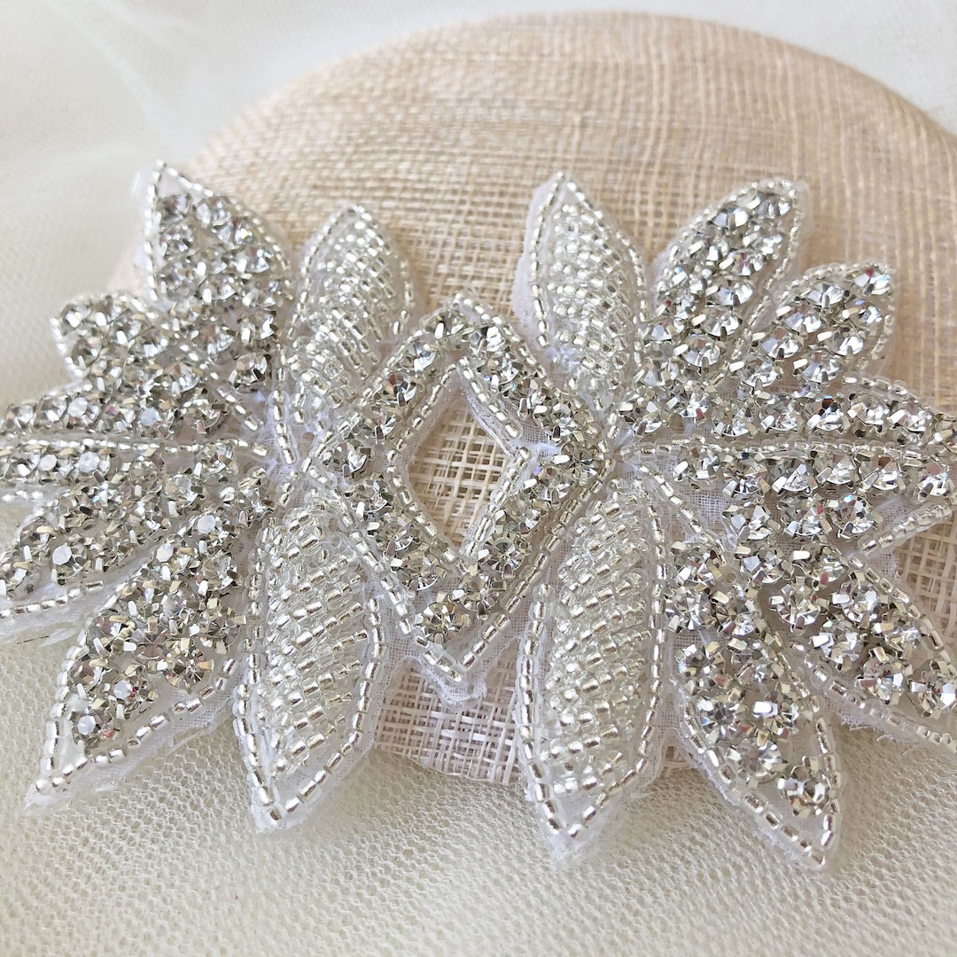 Iron on Rhinestone Applique Sparkle Diamante Patch Wedding Accessories ...
