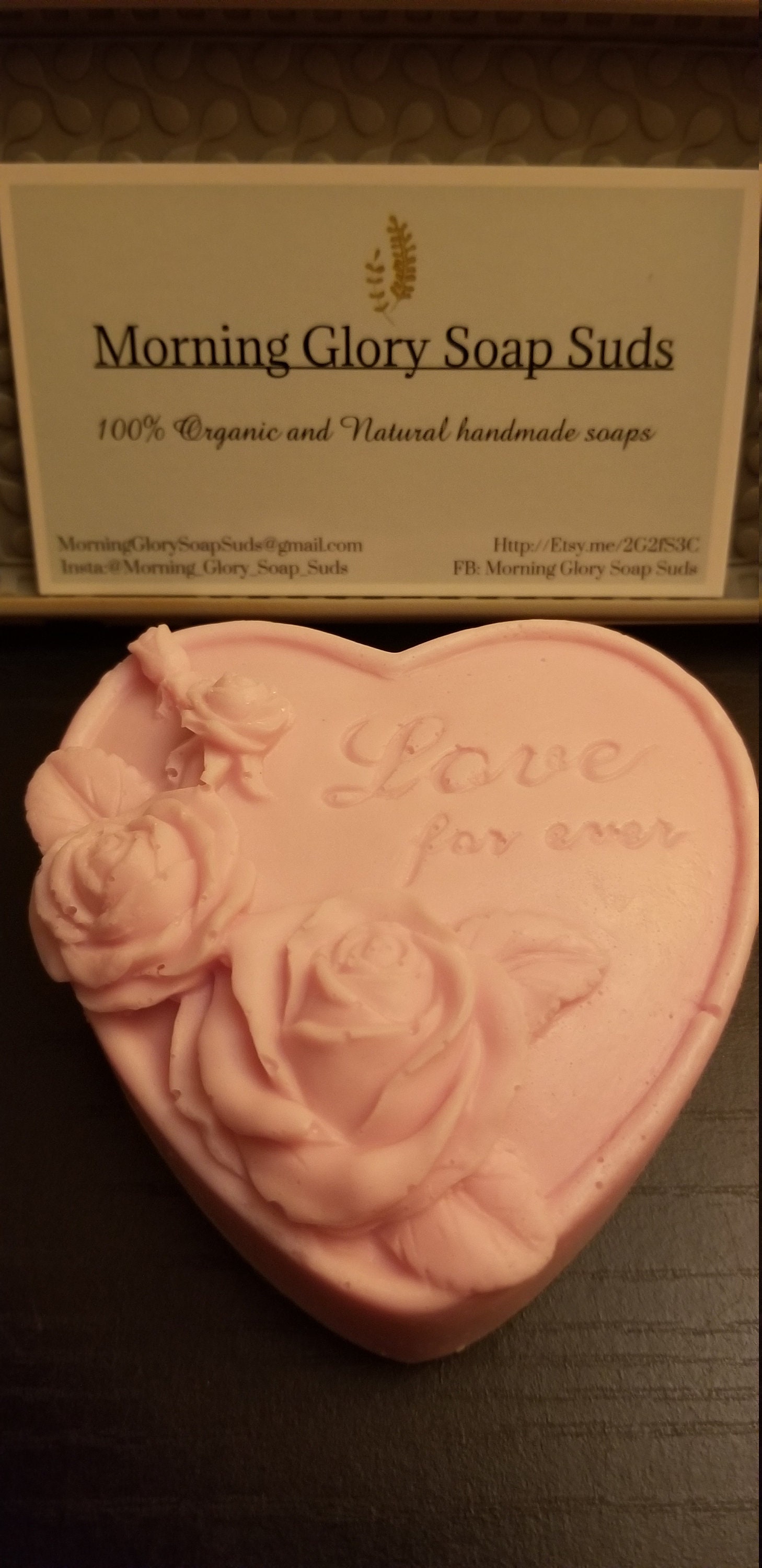 Love Forever Heart Shape Soap Bar Organic and Natural Handmade ...