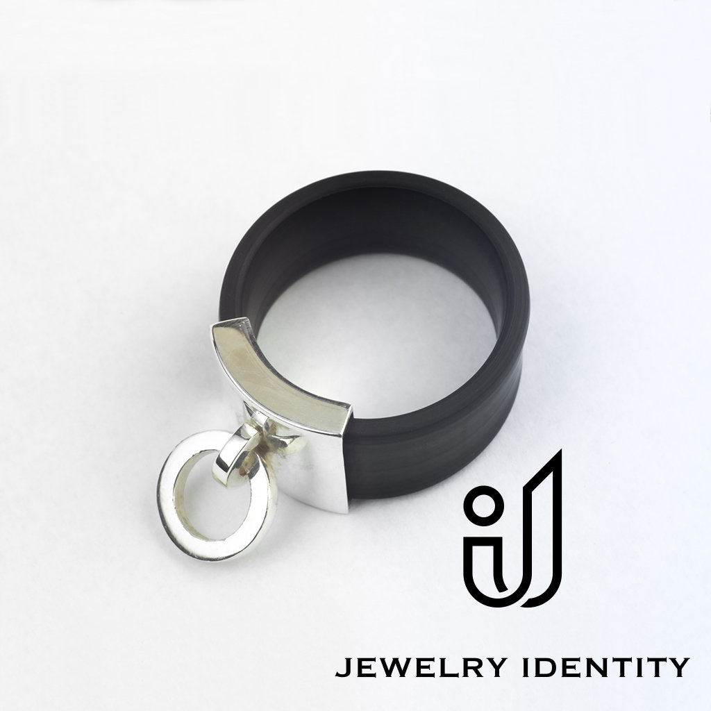 Ring of O Story of O Rubber Silver Collar Ring Slave Ring Erotic Ring ...