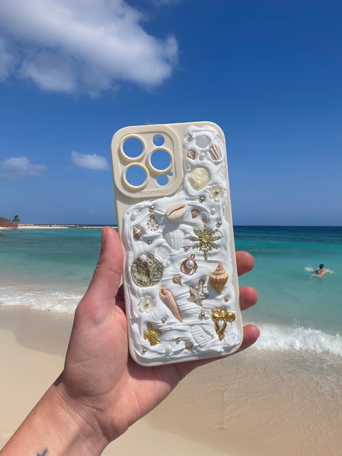 Seashell Phone Case, Decoden, Mosaic Phone Case, Beach Coastal ...