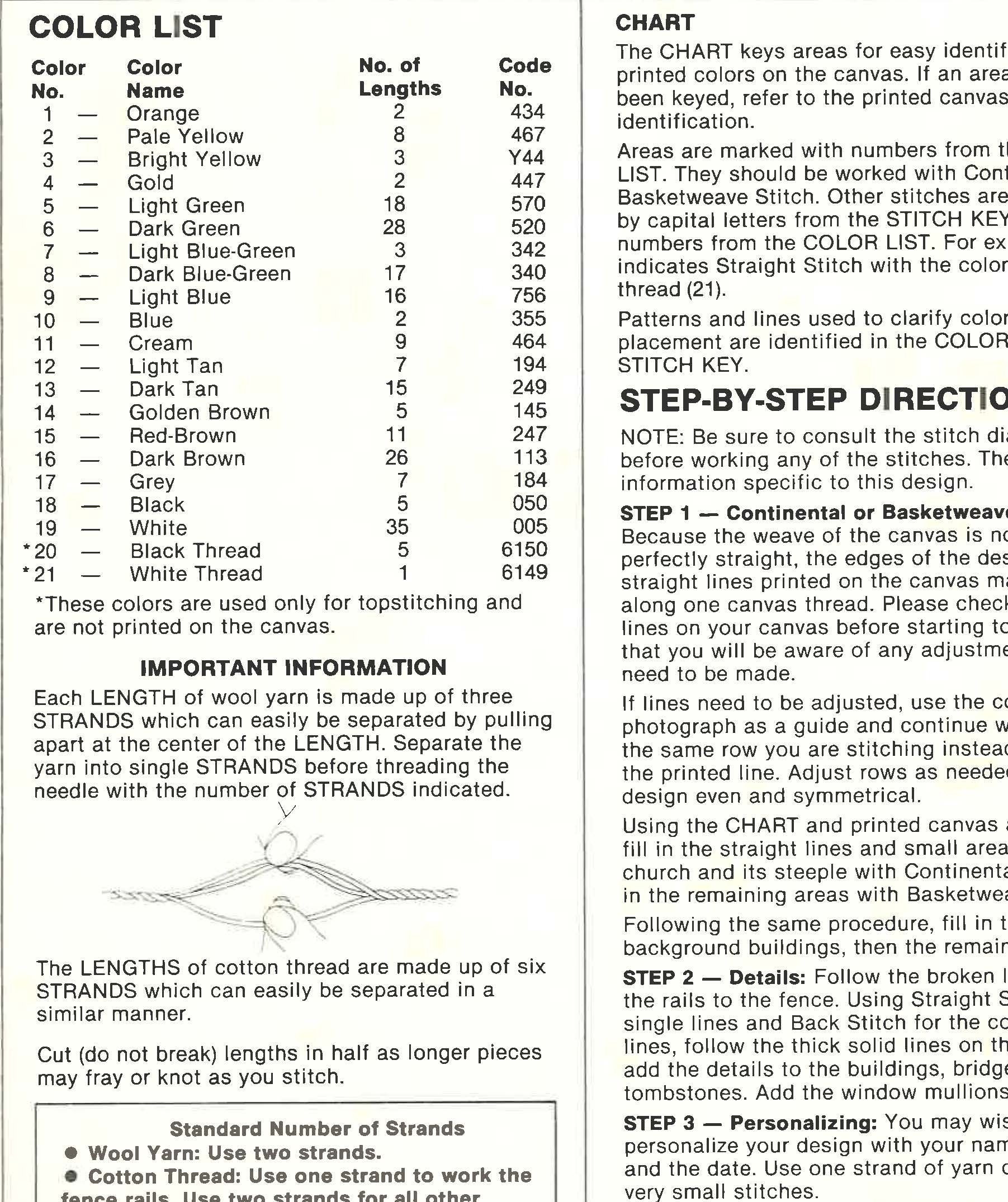 Vintage Crewel Embroidery Pattern / Vintage Embroidery / Country Chapel ...