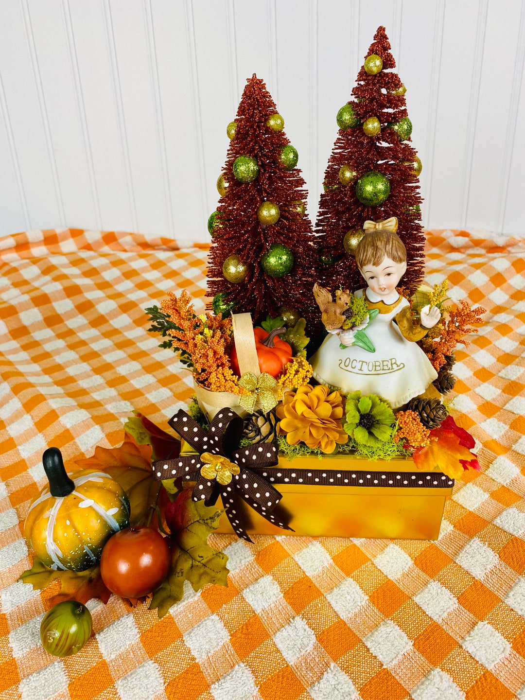 Vintage Fall Decor / Retro Fall Decor / Fall Decoration / Vintage Napco ...