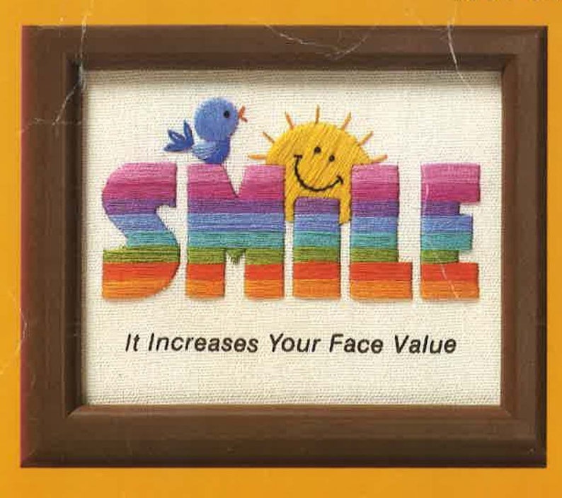 Vintage Crewel Embroidery Digital Pattern /smile Crewel / Cat Crewel ...