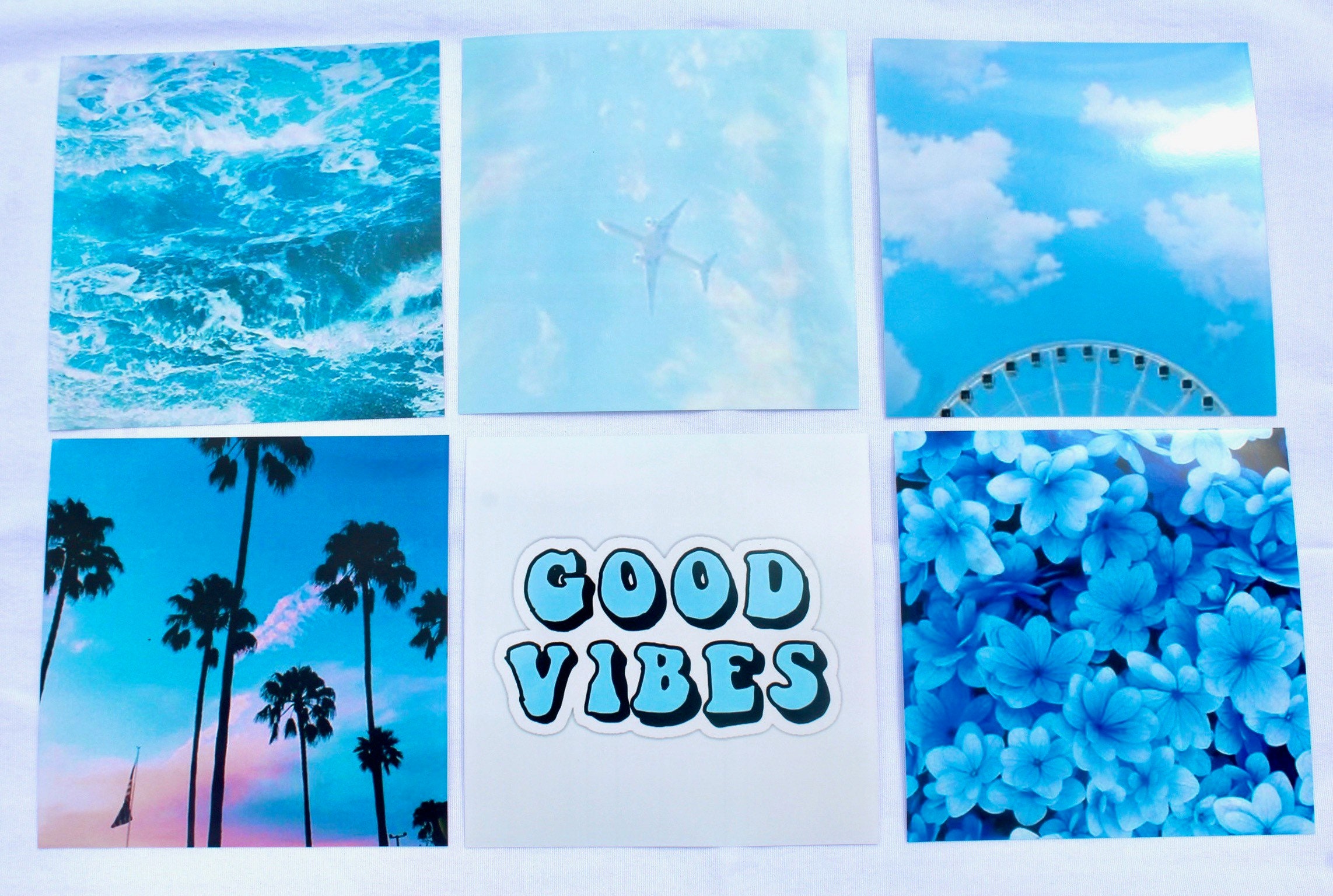 Collage de fotos con temática azul | Etsy