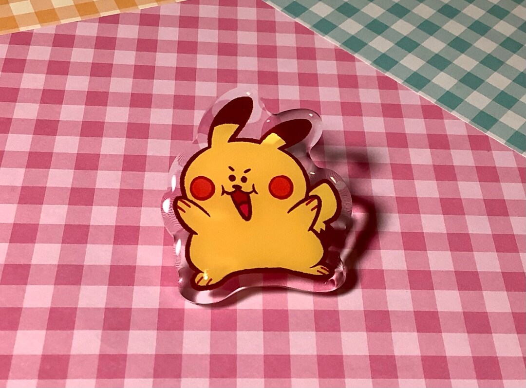 Chonky Mouse Acrylic Pin | 1.5” Epoxy Pin + Sticker Set | Free Shipping ...