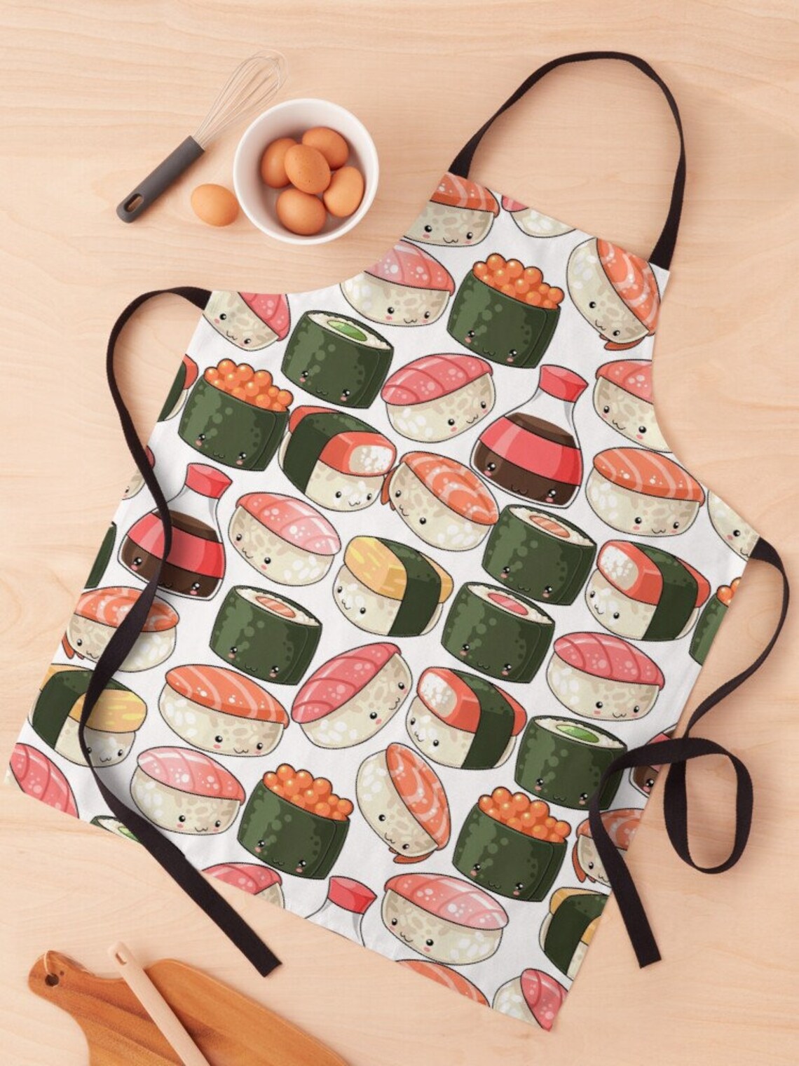 Kawaii Sushi Seamless Pattern Japan, Sushi Digital Paper, Sushi ...