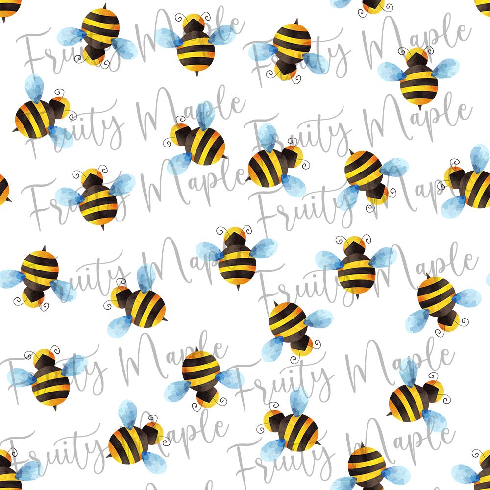 Bumble Bee Seamless Pattern Bee Fabric Pattern Bee Digital - Etsy